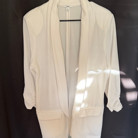 Bar III | Jackets & Coats | Bar Iii Ivory Textured Blazer | Poshmark